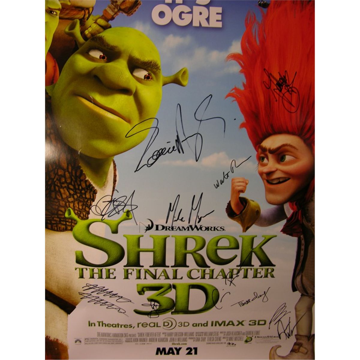 Shrek Signed Cast Poster
