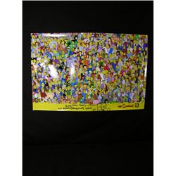 Simpsons Signed 20th Anniversary Poster