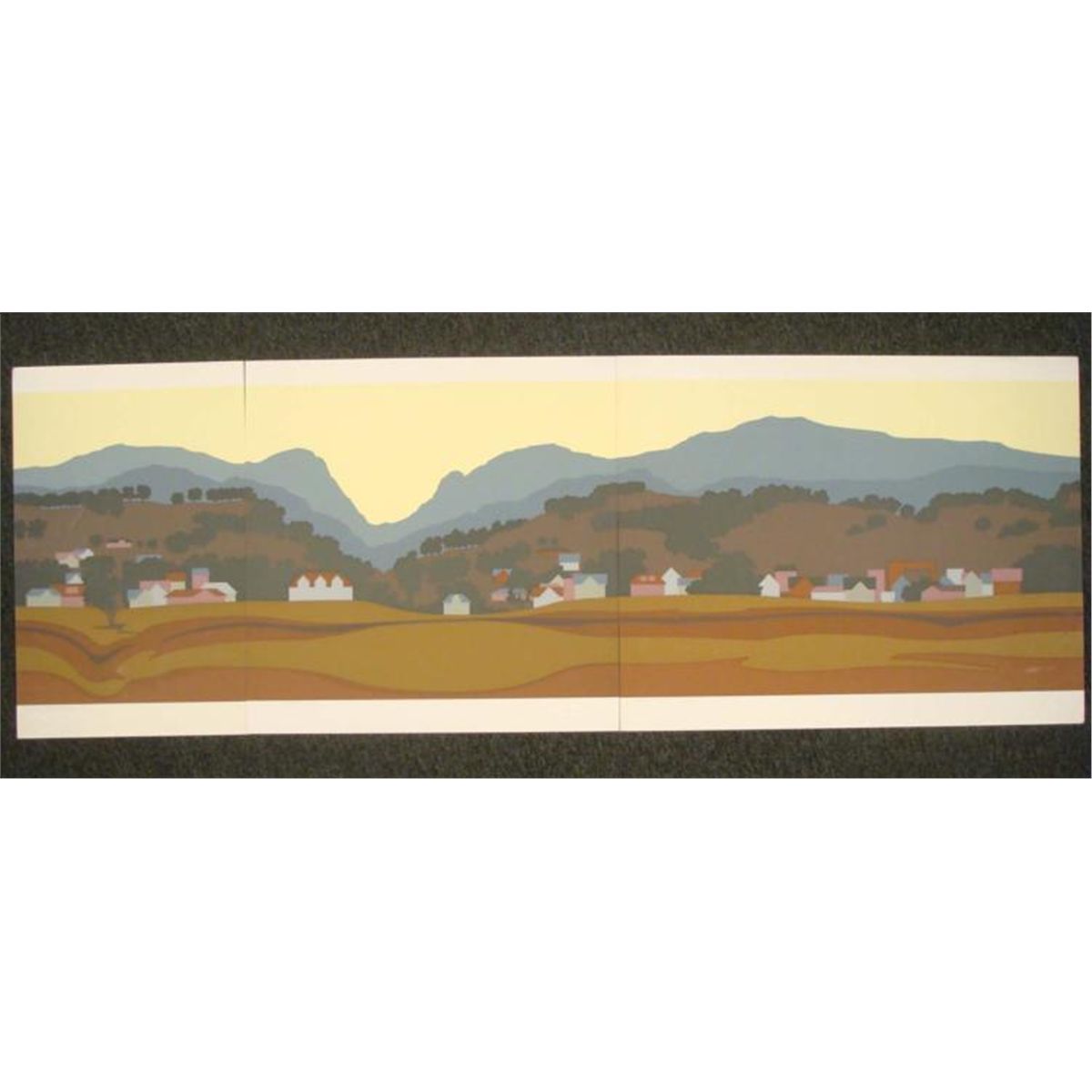 Steve Horan Signed Triptych 3 Pc Art Print Mt. Stacy