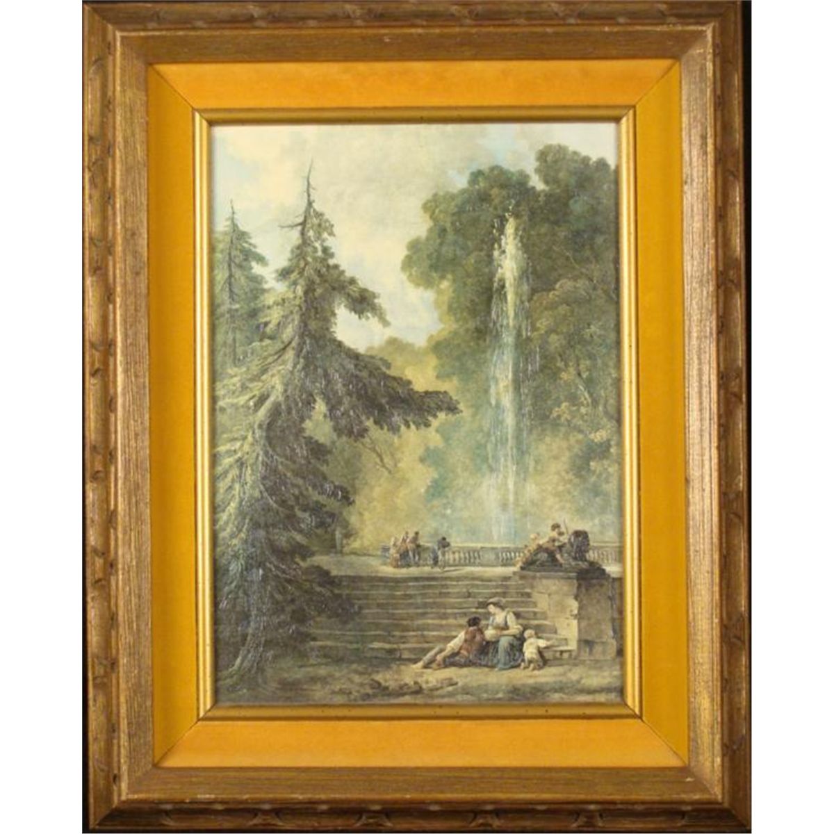Hubert Robert Framed Repro Art Print The Terrace