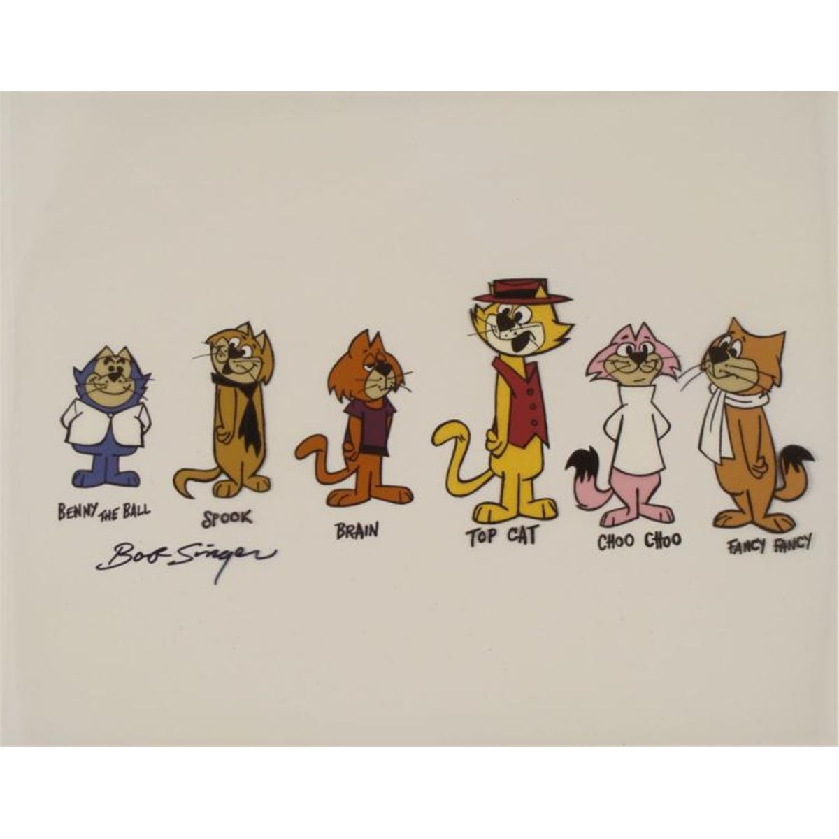 Top Cat, Gang Named Signed Orig Model Cel Animation Art