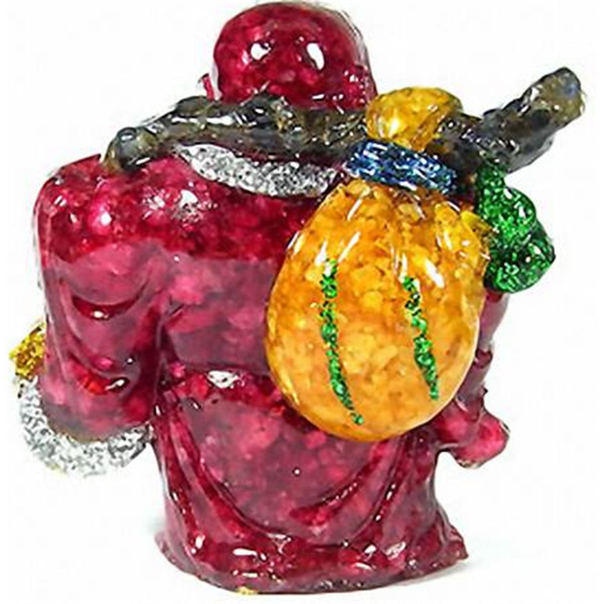 550ct. Ruby & Topaz Chinese Happy Buddha Statue (GEM-4898)