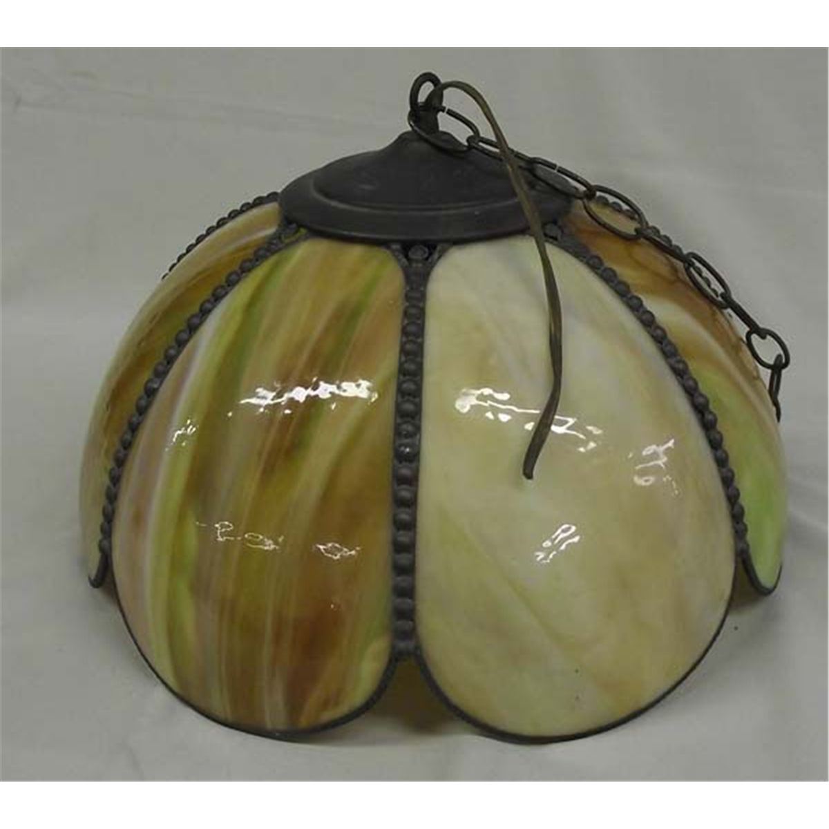 Antique Slag Glass Hanging Lamp Shade