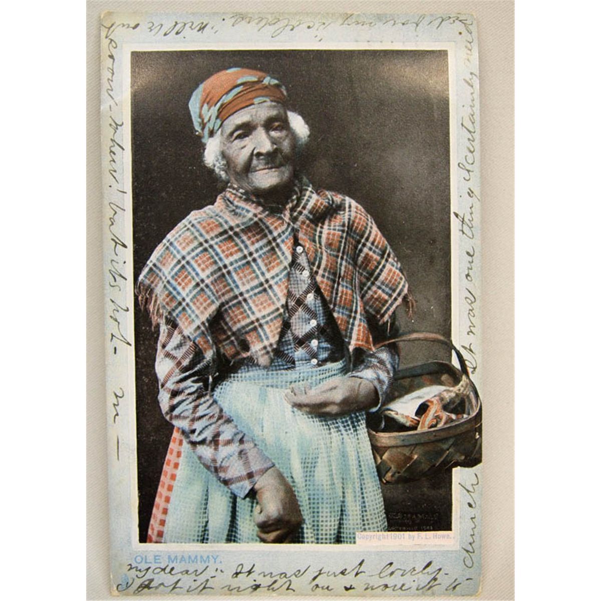 Antique 1906 Postcard, ''Ole Mammy'' Postmarked