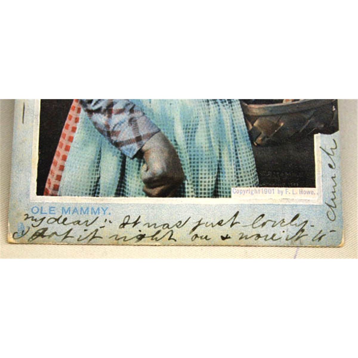 Antique 1906 Postcard, ''Ole Mammy'' Postmarked