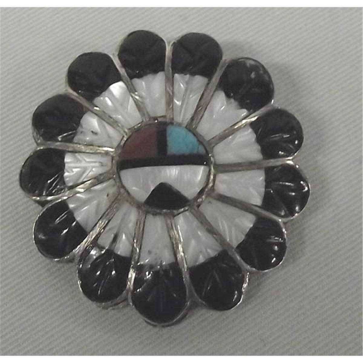 1970s Zuni Sunface Pin