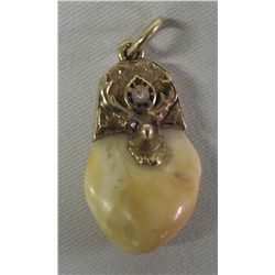 BPOE Fraternal Pendant-Elk's Tooth w/Gold Cap