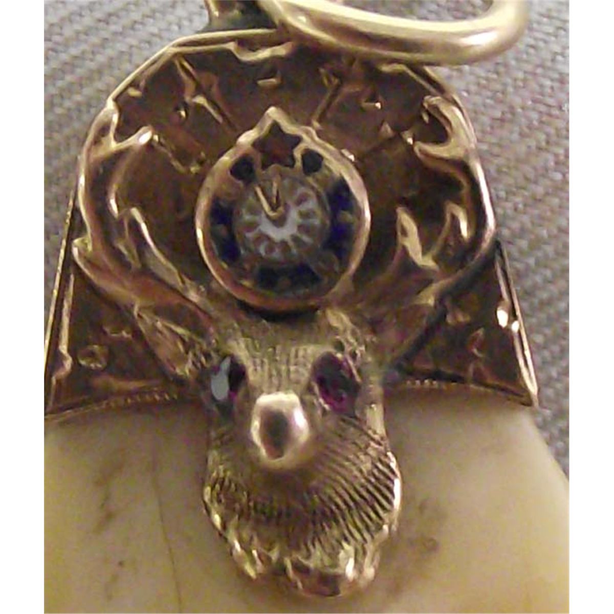 BPOE Fraternal Pendant-Elk's Tooth w/Gold Cap