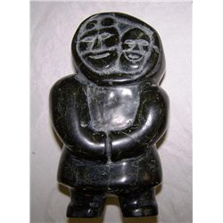 Inuit 2 headed stone figure.