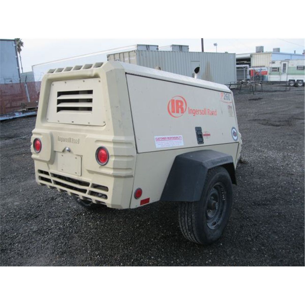 2009 Ingersoll-Rand P260 WIR Towable Air Compressor