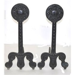 Cast iron andirons