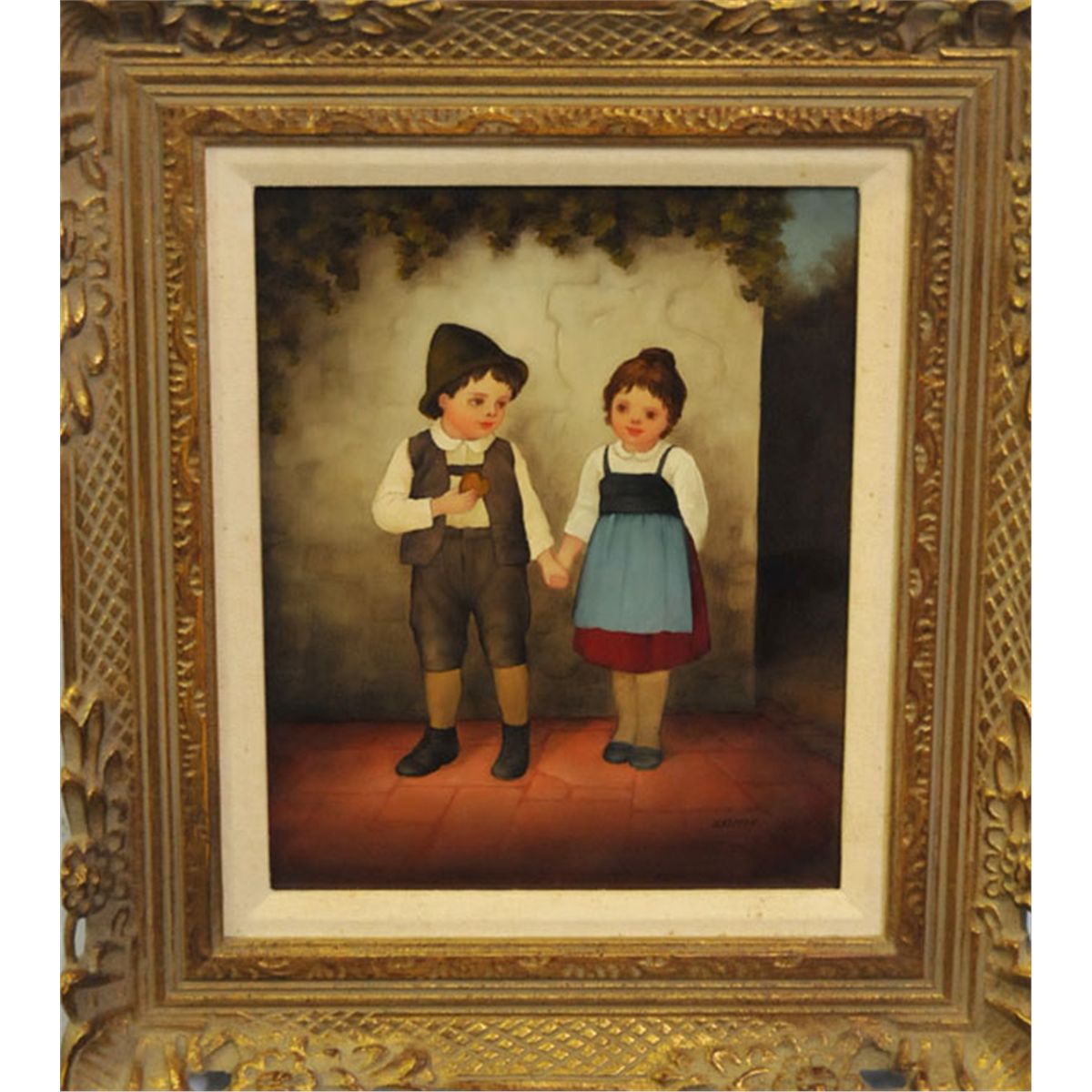 Hungarian oil painting signed Kalman