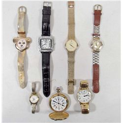 LOT OF 7 WATCHES INCL. STEIFF TEDDY WATCH