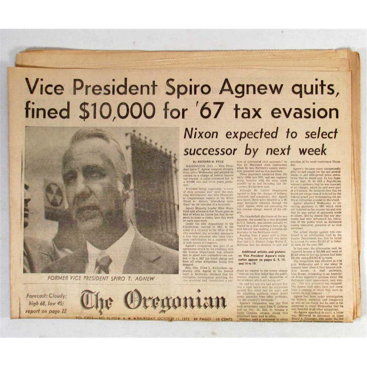 1973 NEWSPAPER - THE OREGONIAN