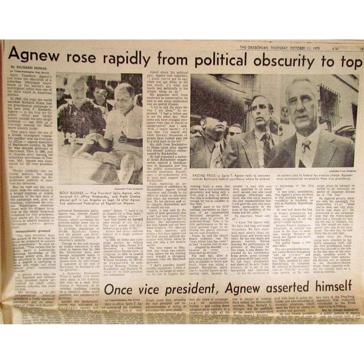 1973 NEWSPAPER - THE OREGONIAN