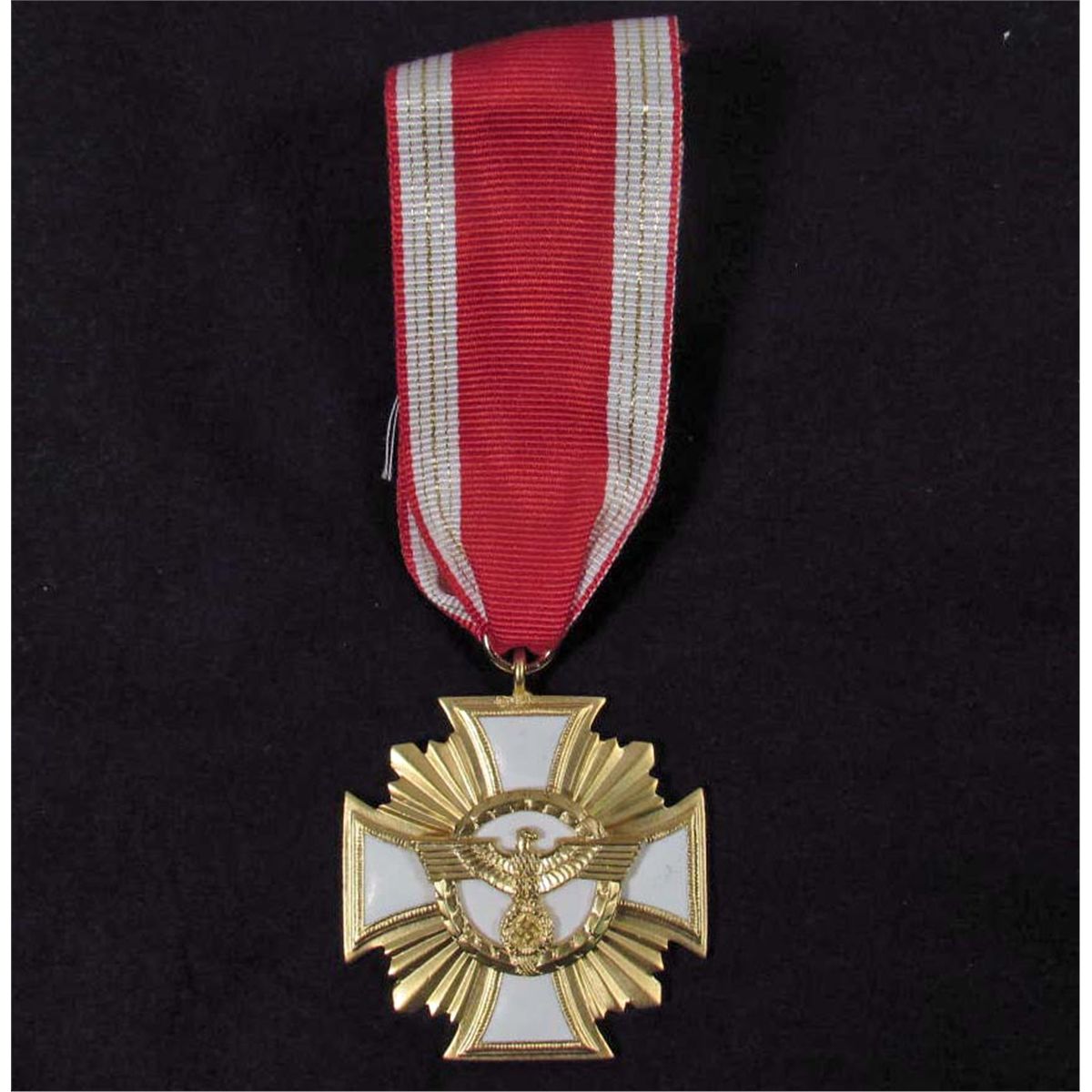 RARE GERMAN NAZI NSDAP 25 YEAR LONG SERVICE DECORATION W/ RIBBON