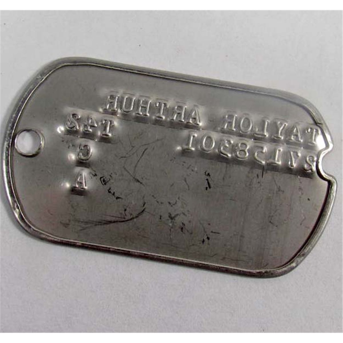 US WW2 ARMY BRIGADIER GENERAL GEORGE ARTHUR TAYLOR MILITARY DOG TAG