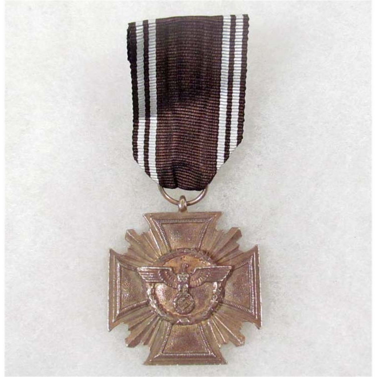 GERMAN NAZI POLITICAL NSDAP 10 YEAR LONG SERVICE AWARD W/ RIBBON