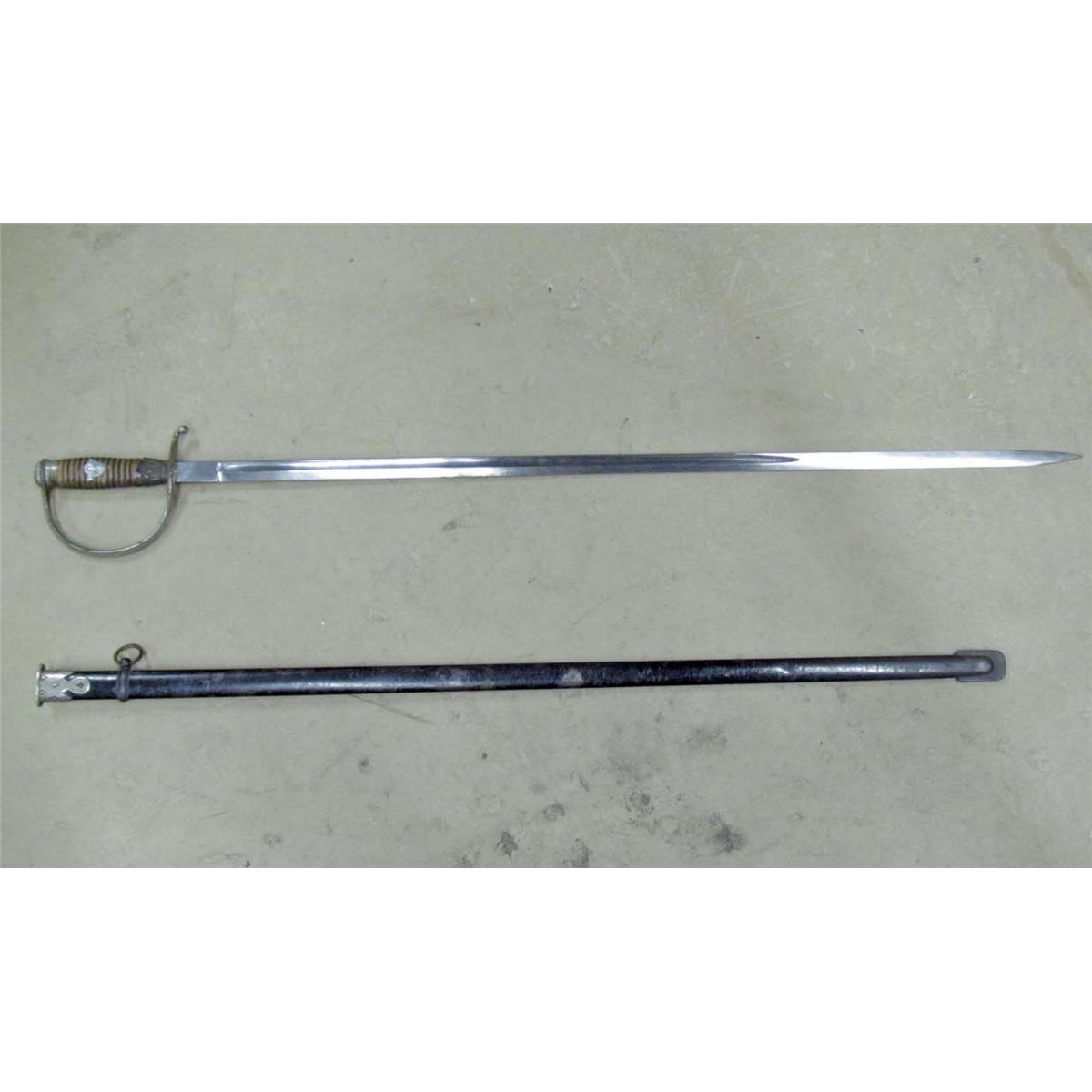 RARE GERMAN NAZI SS POLICE NCO SWORD W/ SCABBARD