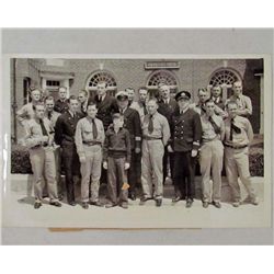 PHOTO OF MEMBERS OF THE HINDENBURG CREW THAT WERE SAVED FROM THE WRECK