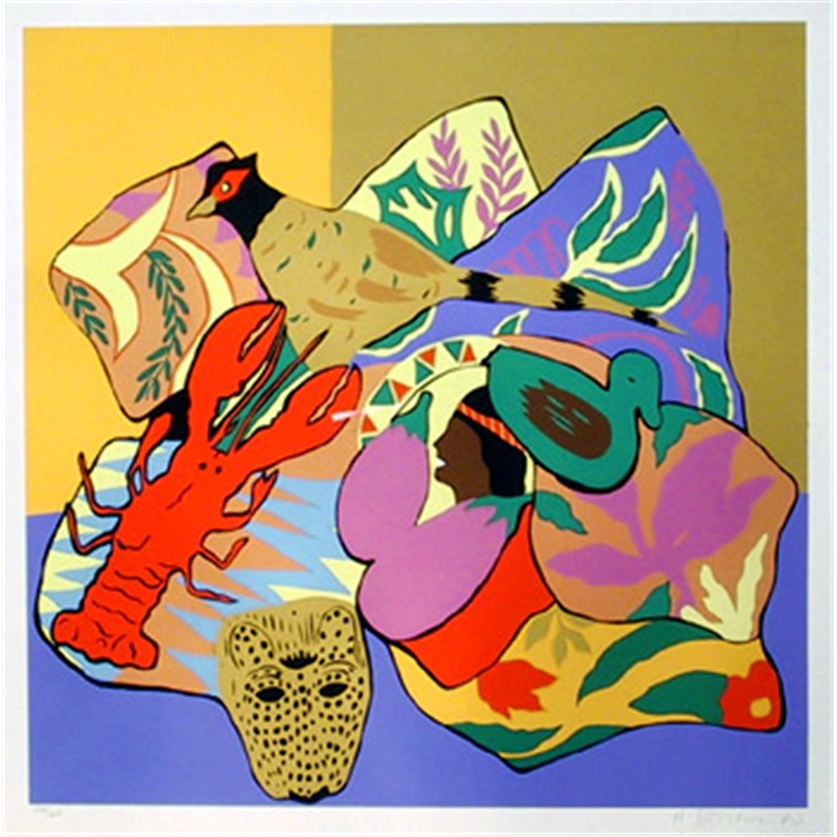 Hunt Slonem, Lobster, Serigraph