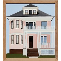 Jessica Rohrer, Pink House, New Haven, Connecticut, Acrylic Painting