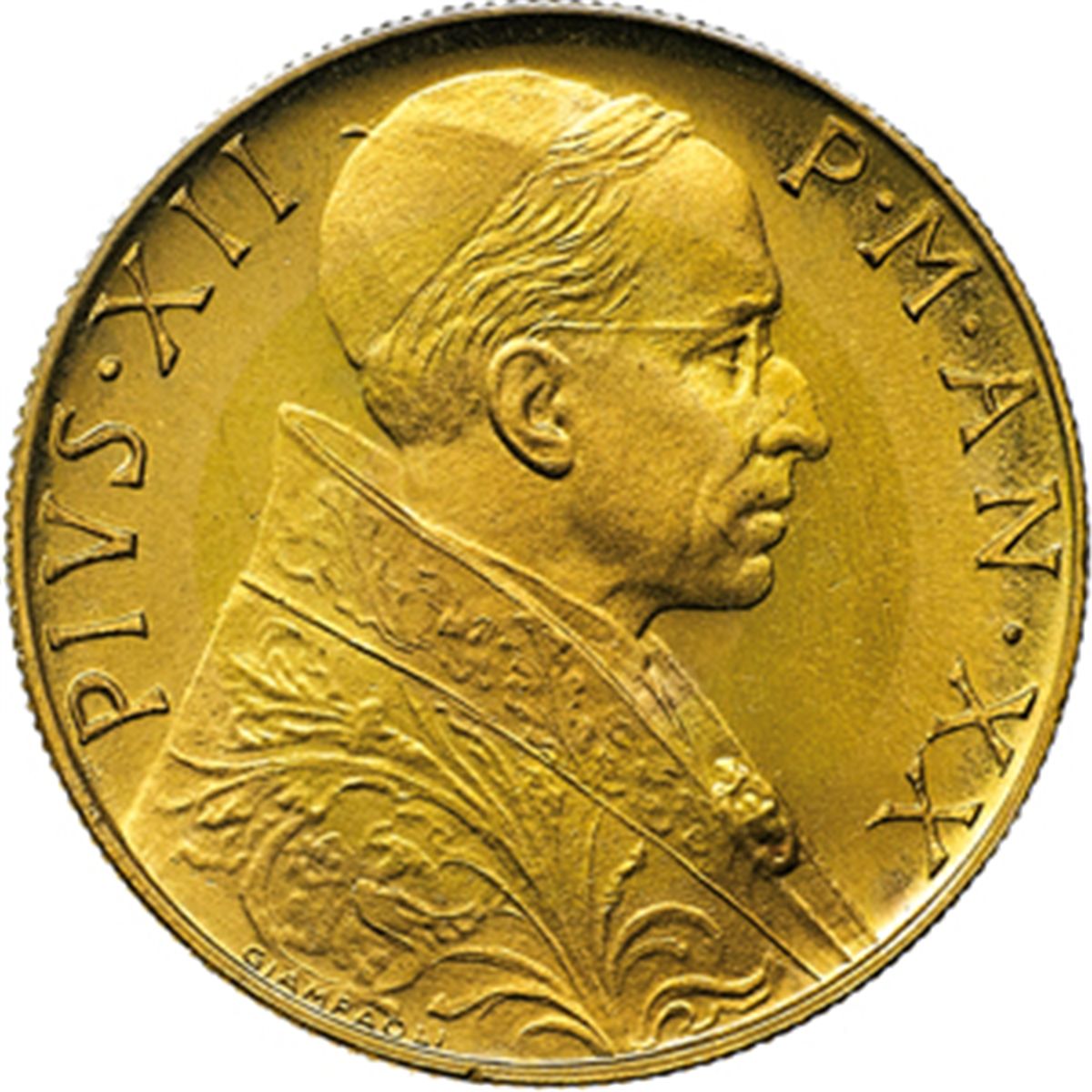 Roma Pio XII (1939-1958) 100 lire 1958, A. XX.
