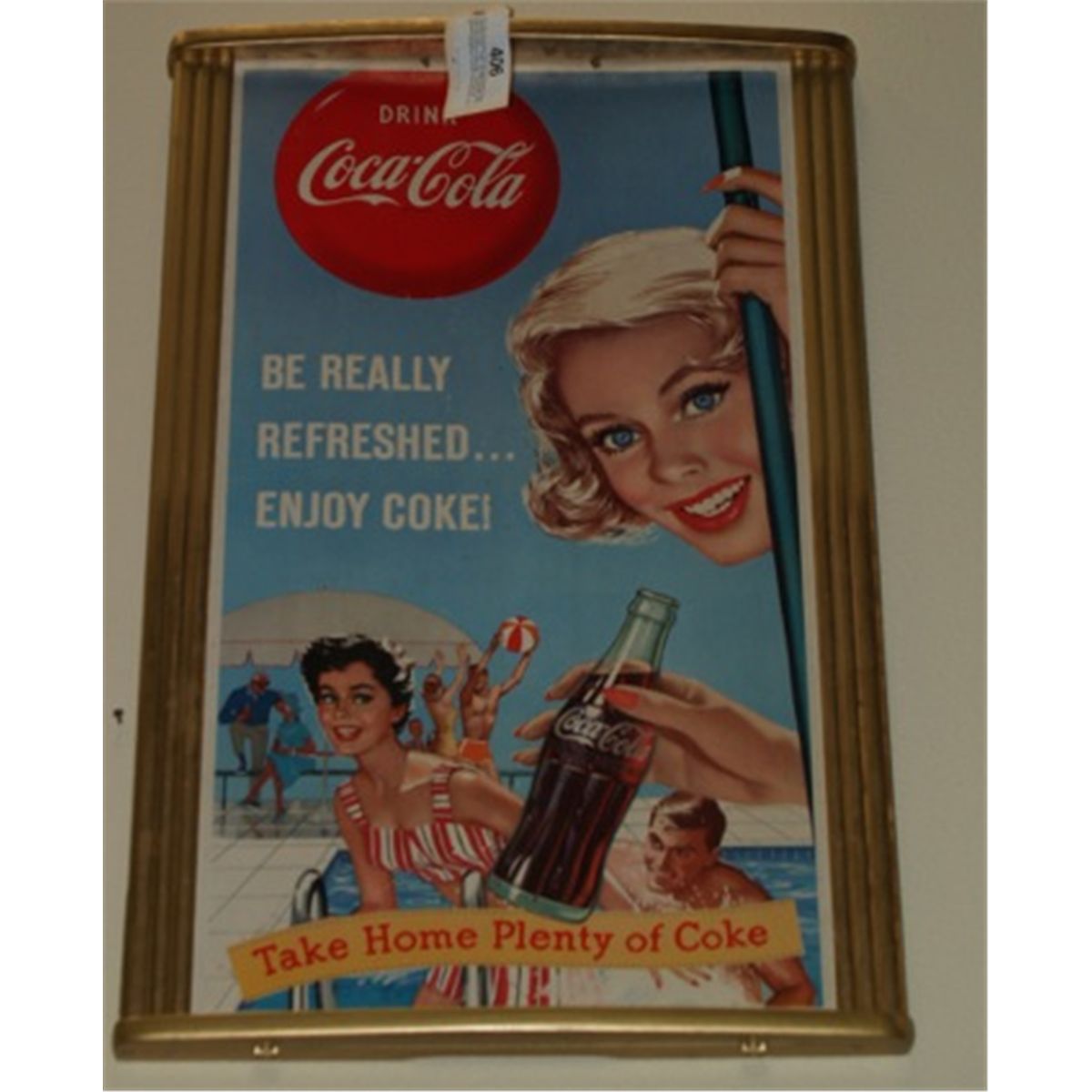 Drink Coca Cola Double Sided Lithograph Cardboard Sign