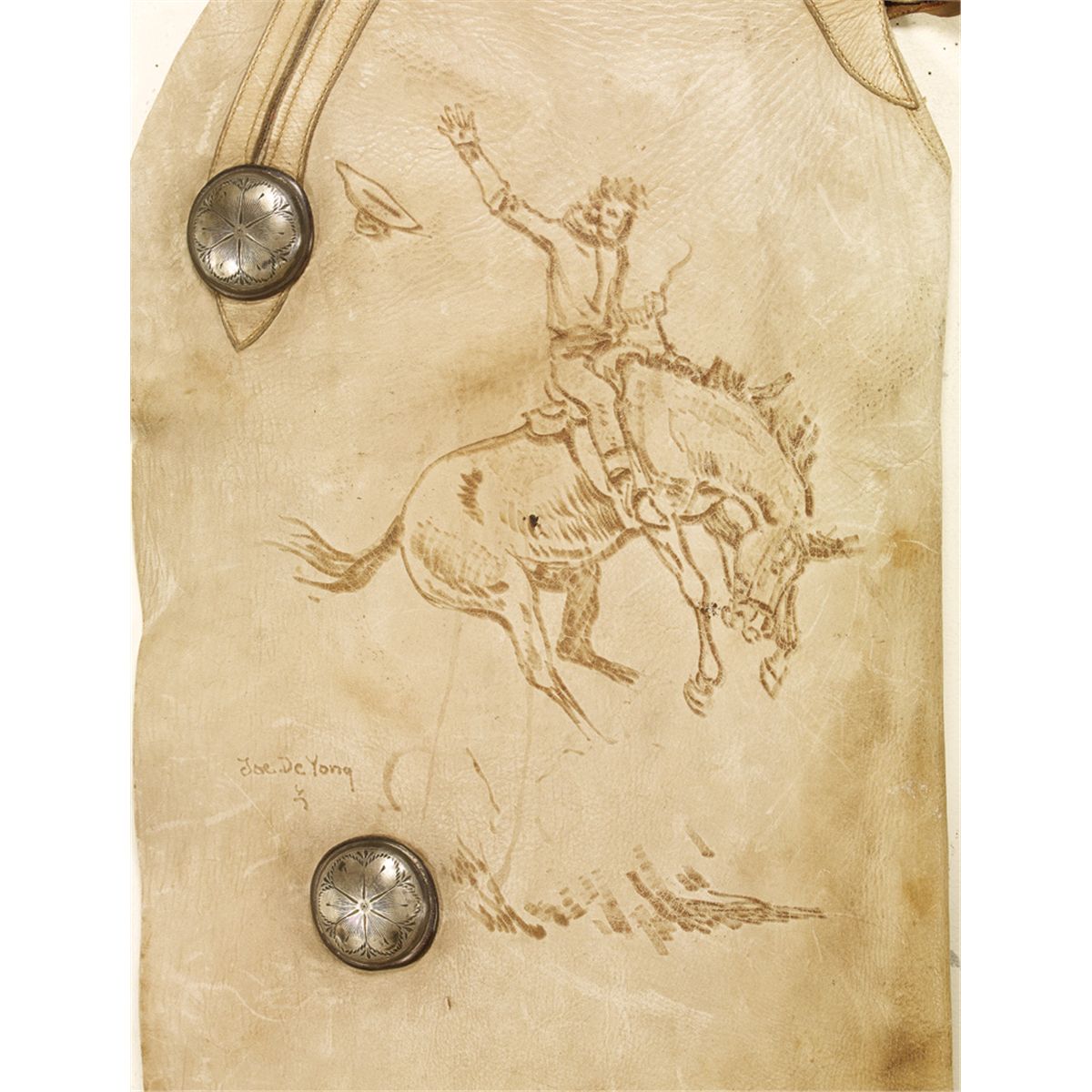 Joe De Yong Wood Burned Edward H Bohlin Pictorial Chaps