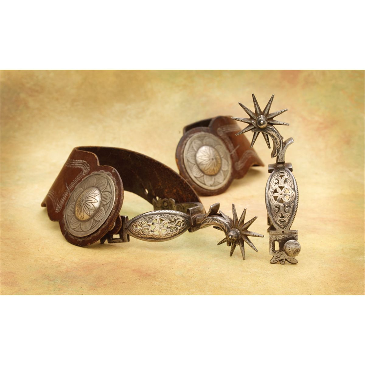 Jose M Tapia (1831-1902) Inlaid Spurs