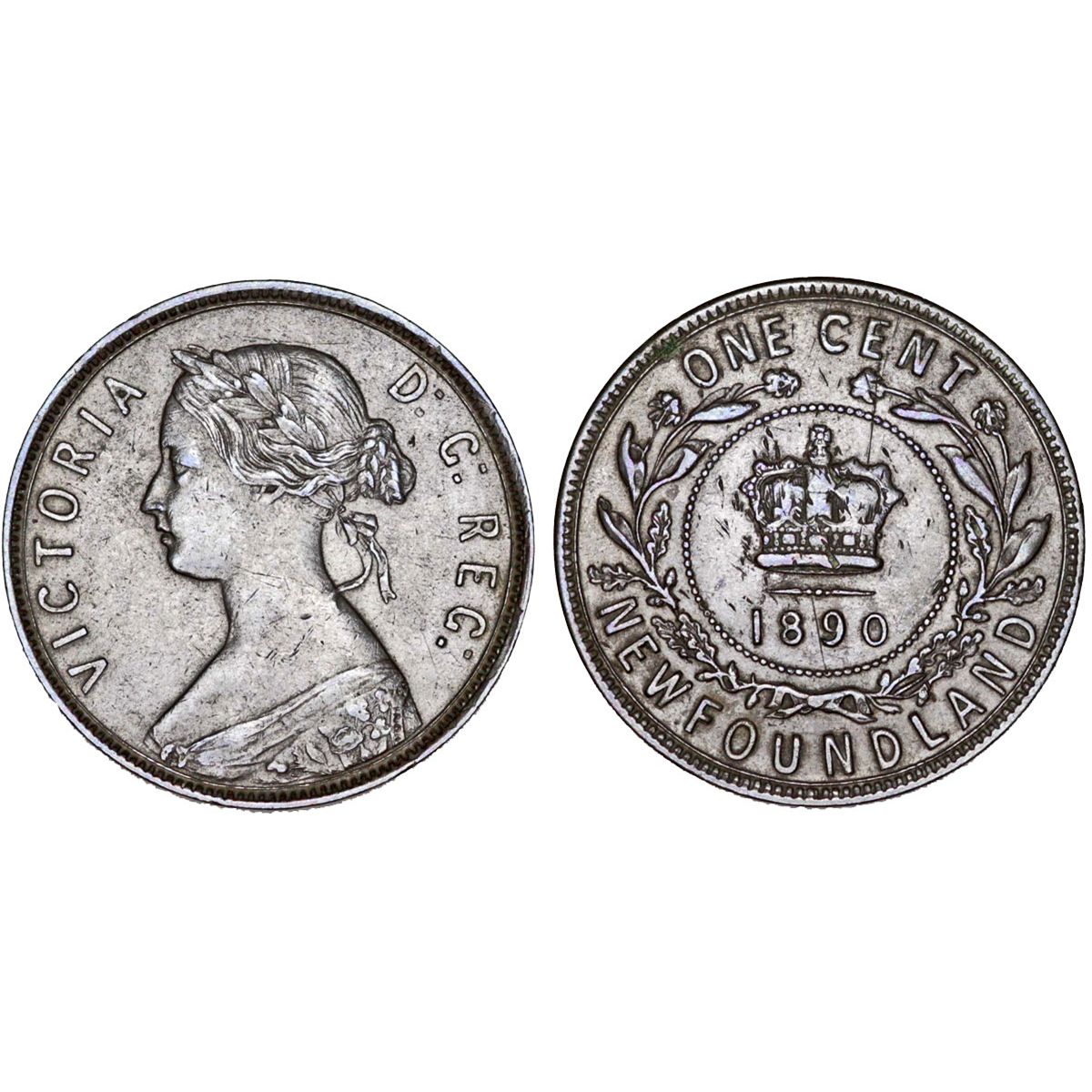 Canada. NewFoundland. AE 1 Cent 1890. Nice Choice VF.