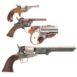 Four Hand Guns -A) Colt Open Top .22 Pocket Revolver