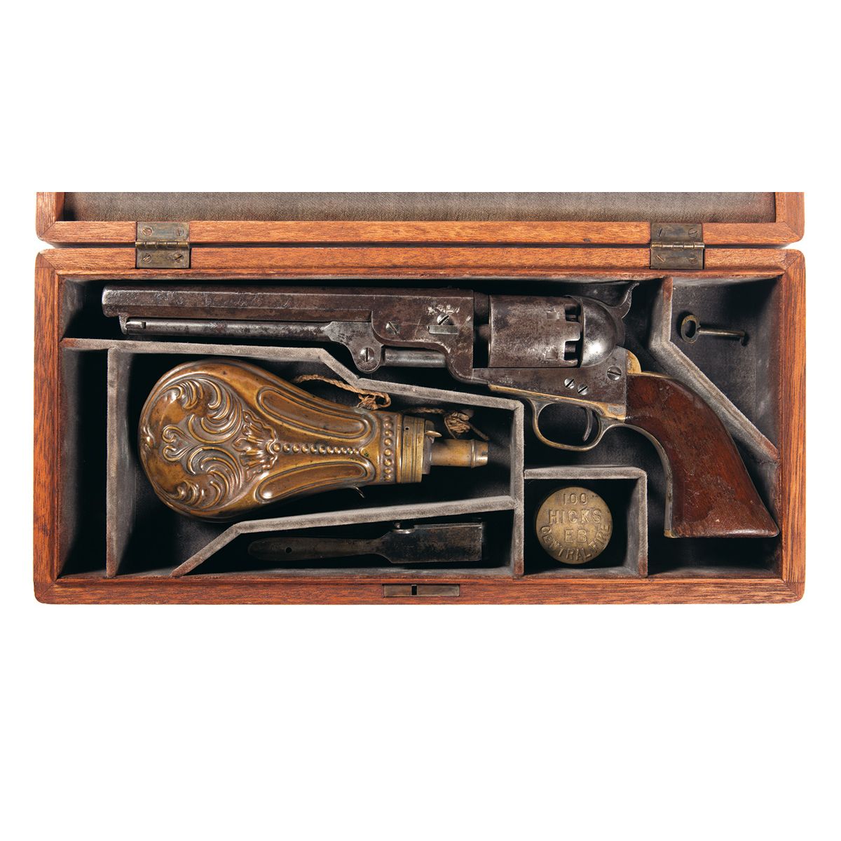 Colt Model 1851 Navy Revolver with Case and Accessories