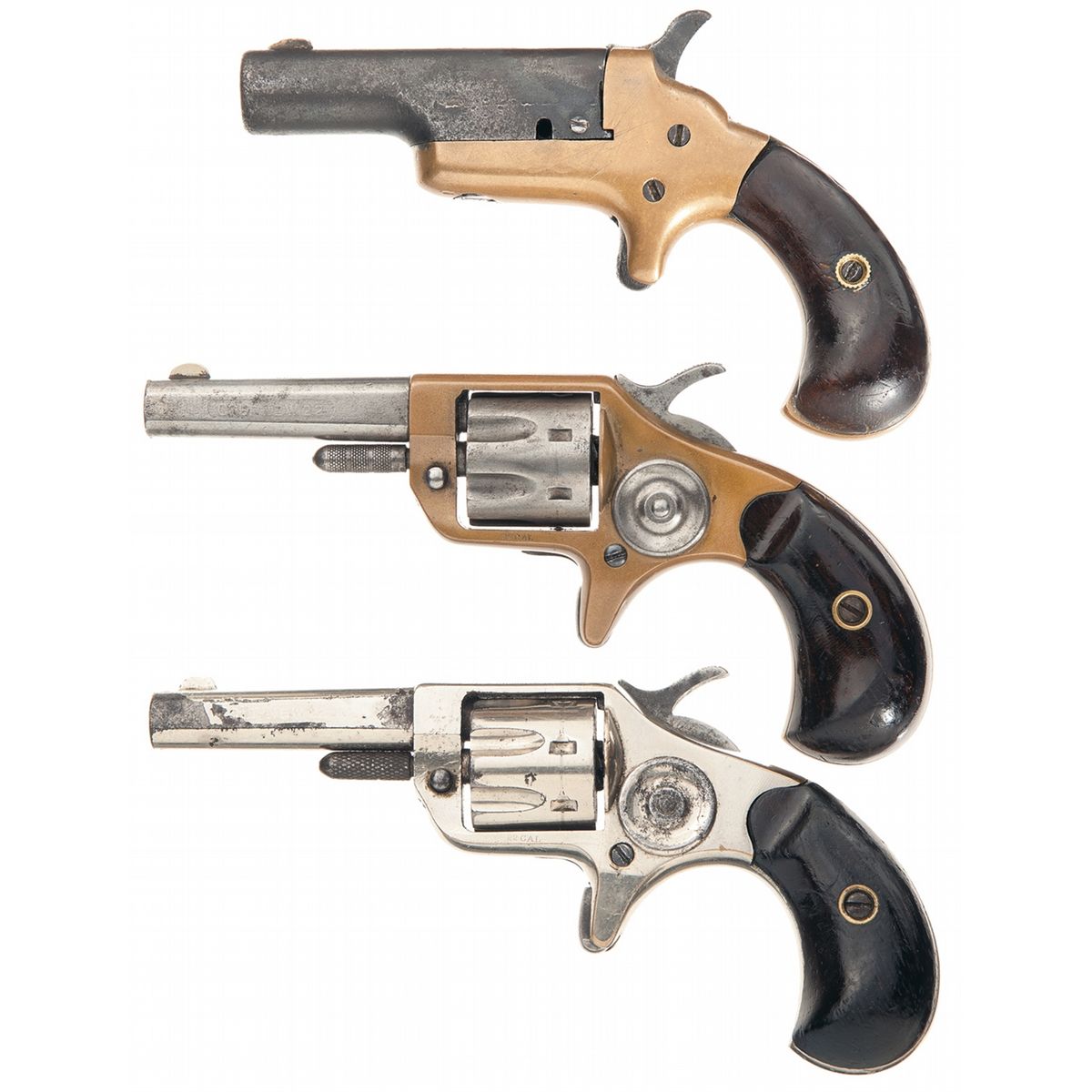 Three Antique Colt Hand Guns -A) Colt Third Model Derringer