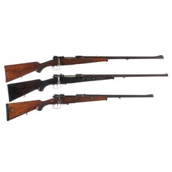 Three Bolt Action Rifles -A) German Bolt Action Sporter Rifle