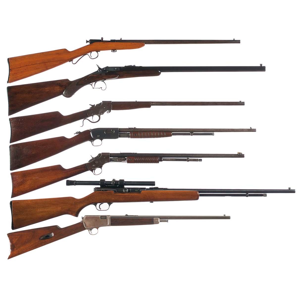 Seven Rifles -A) Stevens Little Krag Single Shot Rifle