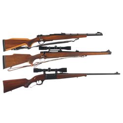 Three Sporting Rifles -A) Remington Model 600 Magnum Bolt Action Rifle