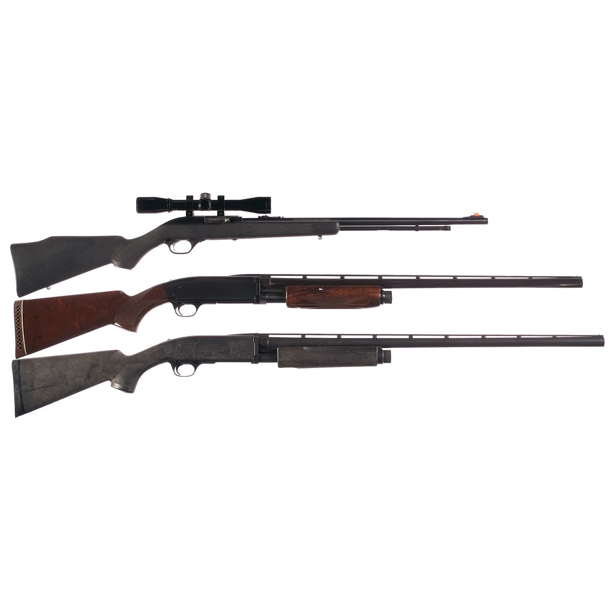 Two Shotguns and One Rifle -A) Marlin Model 60 Semi-Automatic Rifle ...