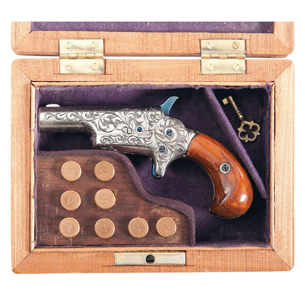 Cased Custom Engraved Colt 3rd Model Thuer Derringer