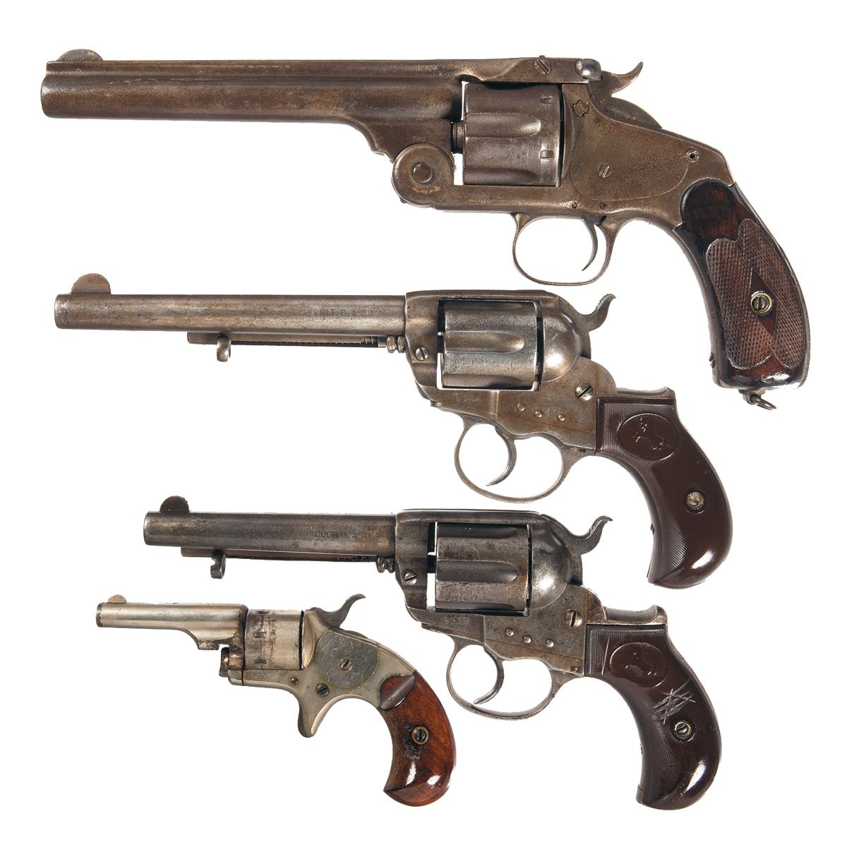 Four Revolvers -A) Smith & Wesson New Model Three Revolver