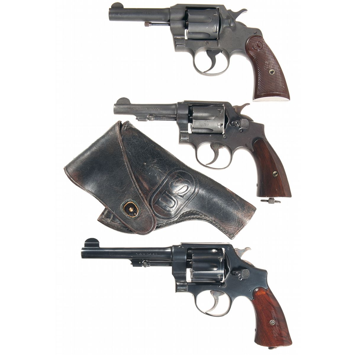 Three Double Action Revolvers -A) Colt Commando Double Action Revolver
