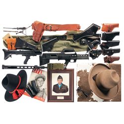 Holsters, Hats, and Gun Accessories with WWII Hero Audie Murphy Autograph