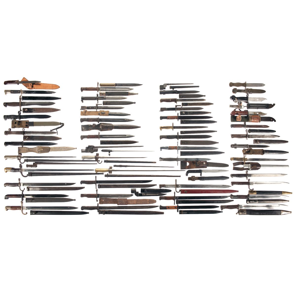 Large Grouping of Bayonets and Knives