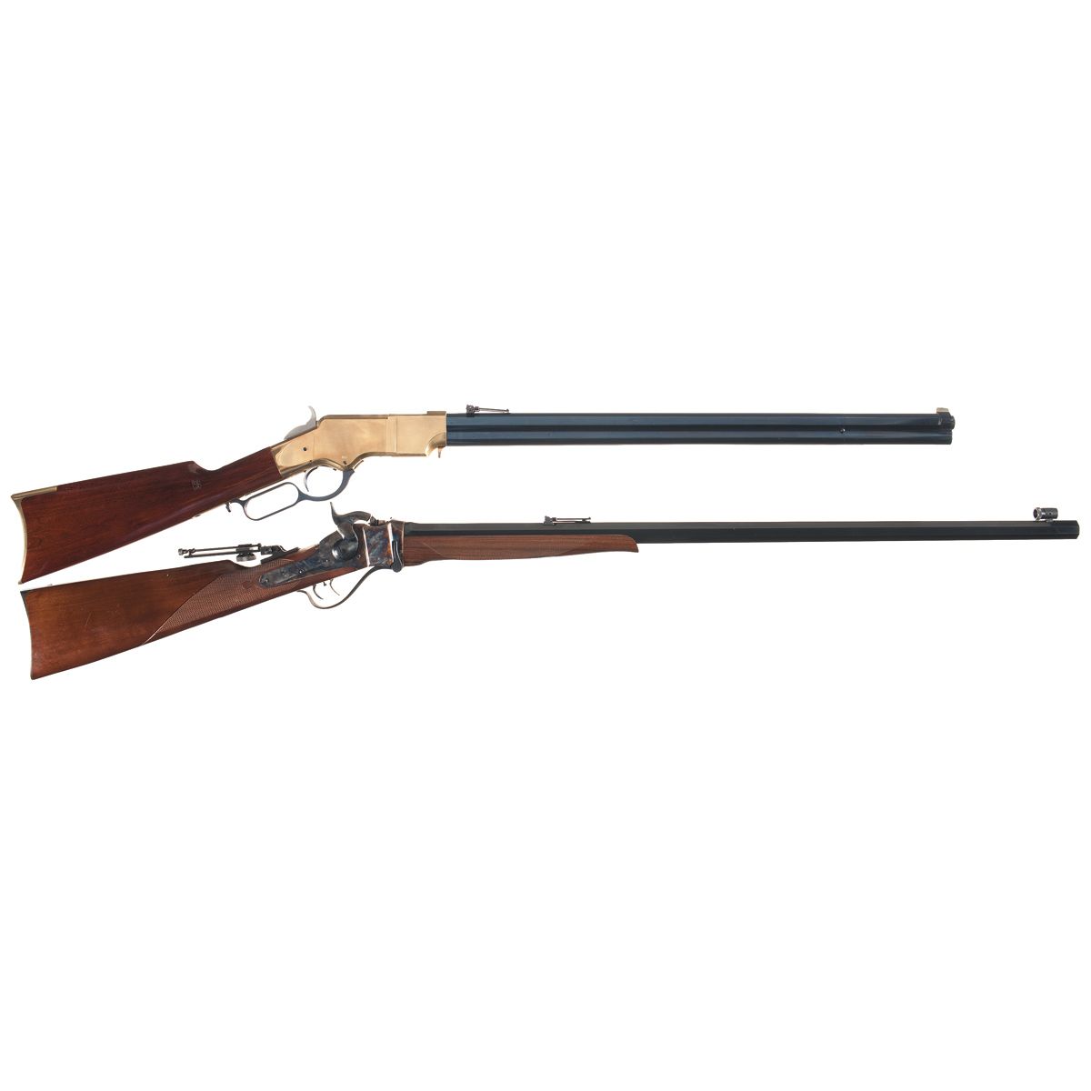 Two Rifles -A) Uberti Henry Lever Action Rifle