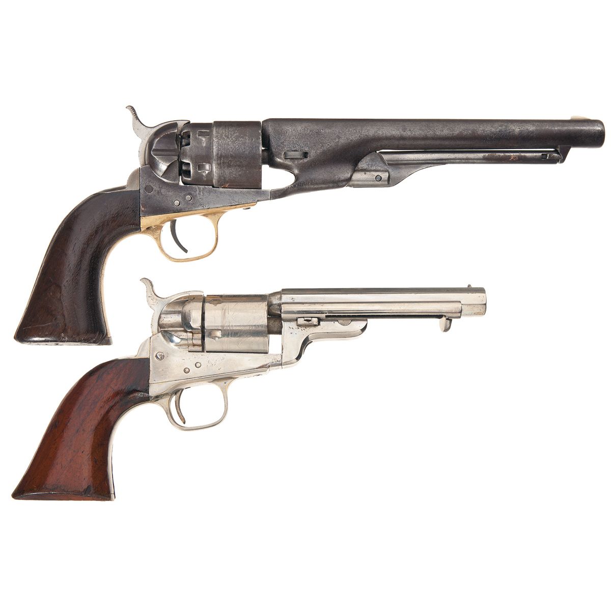 Two Antique Colt Revolvers -A) Colt Model 1860 Army Percussion Revolver