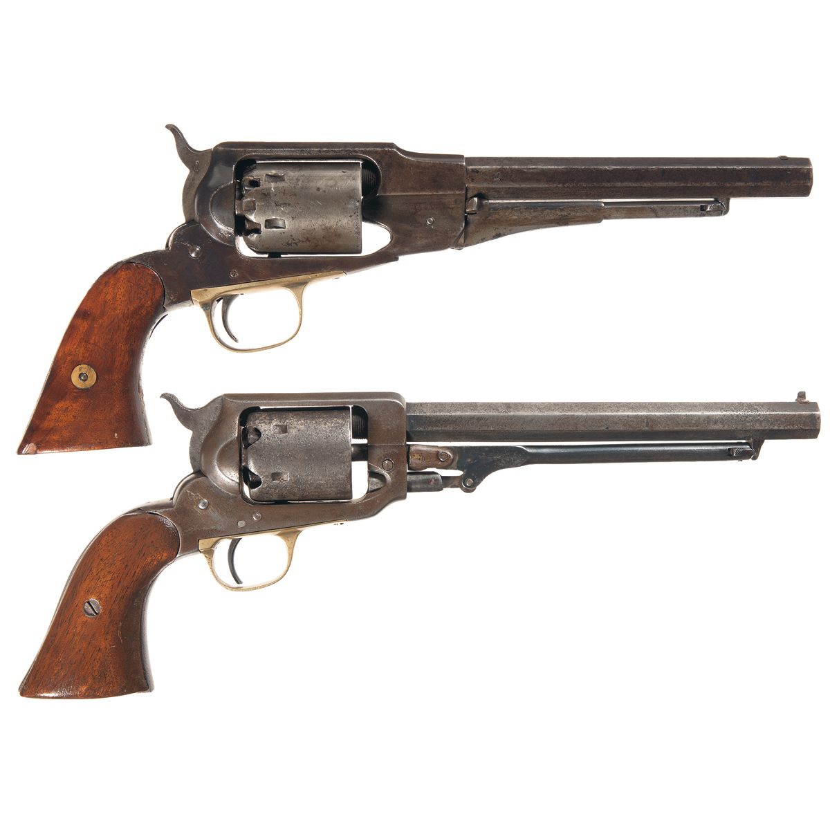 Two Percussion Revolvers -A) Remington 1861 Navy Percussion Revolver