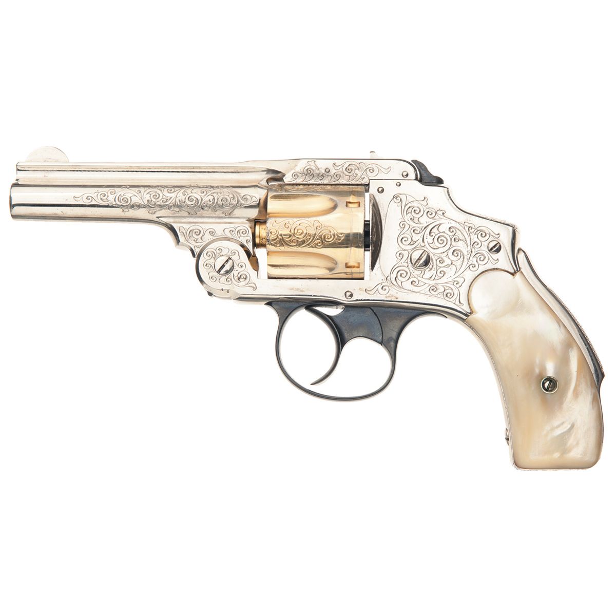 Engraved Smith & Wesson 38 Safety Hammerless Double Action 2nd Model ...