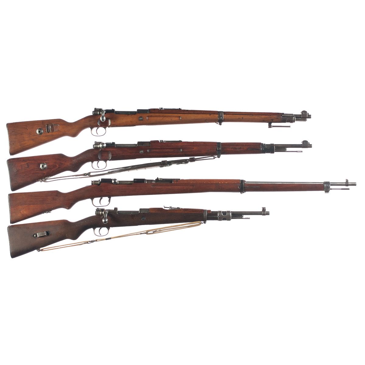 Four Bolt Action Military Longarms -A) Warszawa Model K98A Bolt Action ...