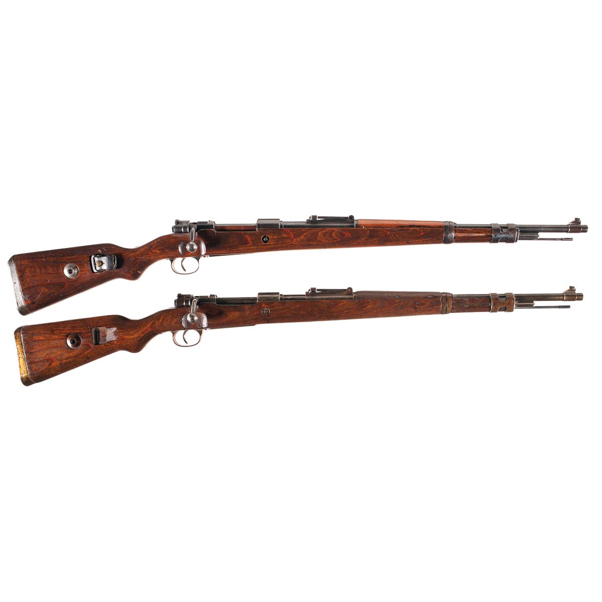 Two WWII German K98 Bolt Action Rifles -A) Gustloff-Werke bcd-42 K98 ...