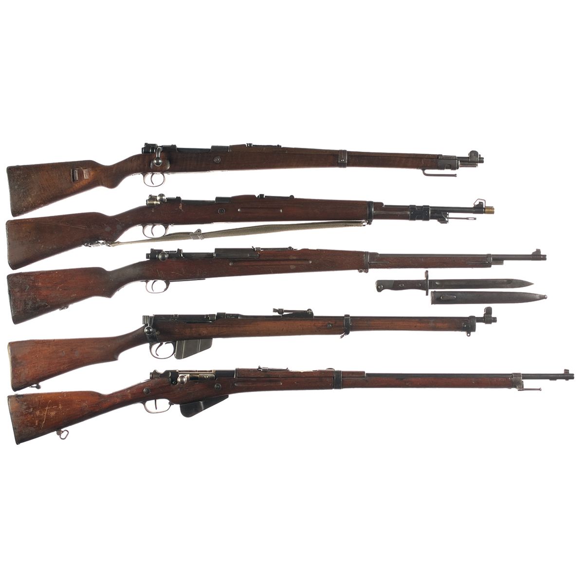 Five Bolt Action Military Rifles -A) Erfurt Kar 98a Bolt Action Rifle